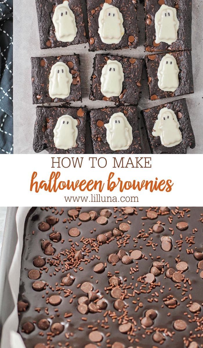 Halloween Brownies {with Reese's Ghosts!} | Lil' Luna
