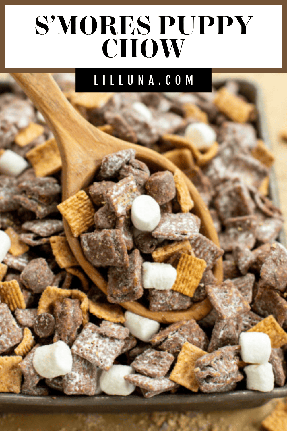 S'mores Puppy Chow {Quick, Easy + Portable!} | Lil' Luna