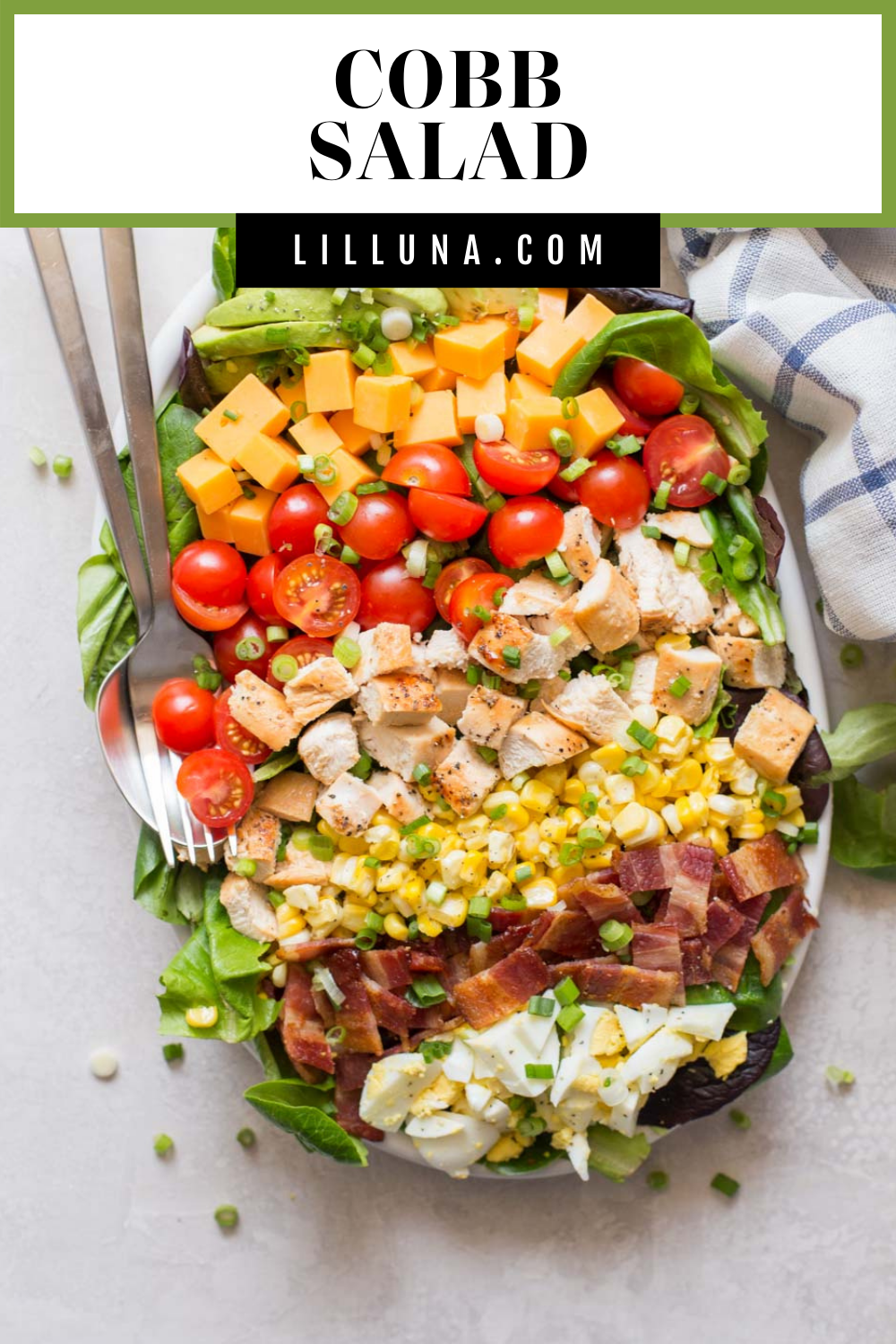 Easy Cobb Salad Recipe {+VIDEO} | Lil' Luna