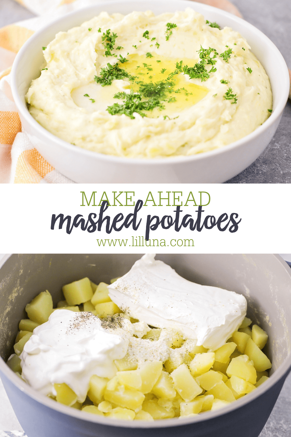 Creamy Make-Ahead Mashed Potatoes | Lil' Luna Creamy Make-Ahead Mashed Potatoes | Lil' Luna