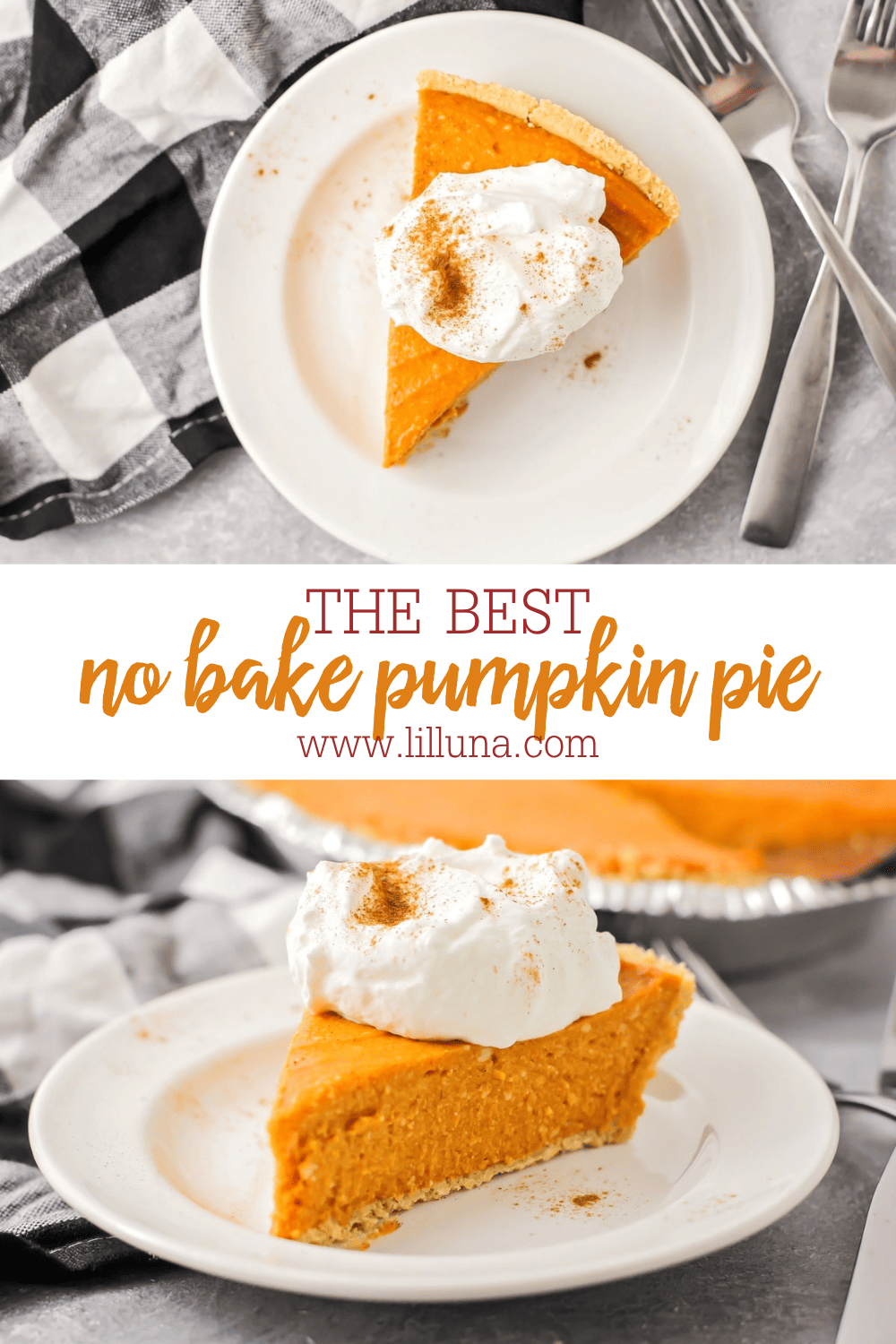No Bake Pumpkin Pie {Quick + Easy} | Lil' Luna