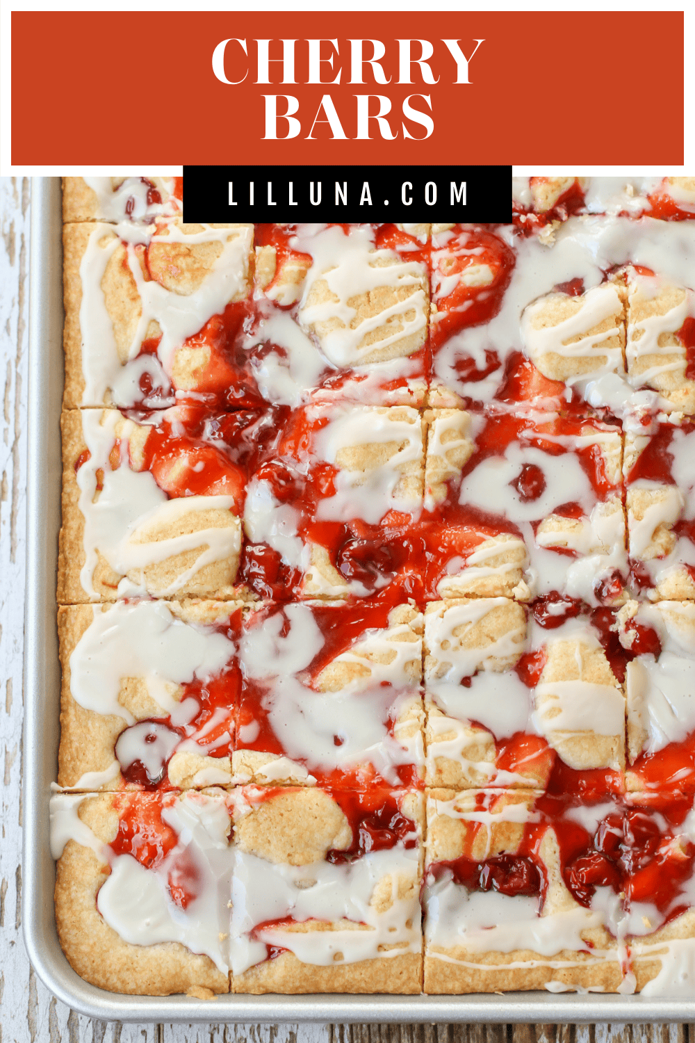 Cherry Bars with Almond Glaze