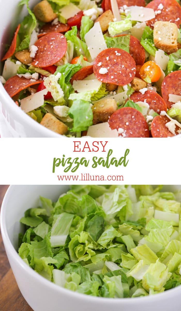 Pizza Salad {Refreshing Summer Salad!} | Lil' Luna