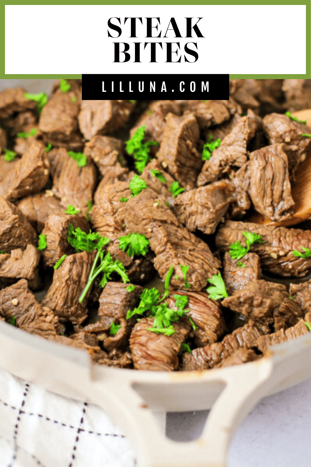 Steak Bites {Homemade Marinade!} | Lil' Luna