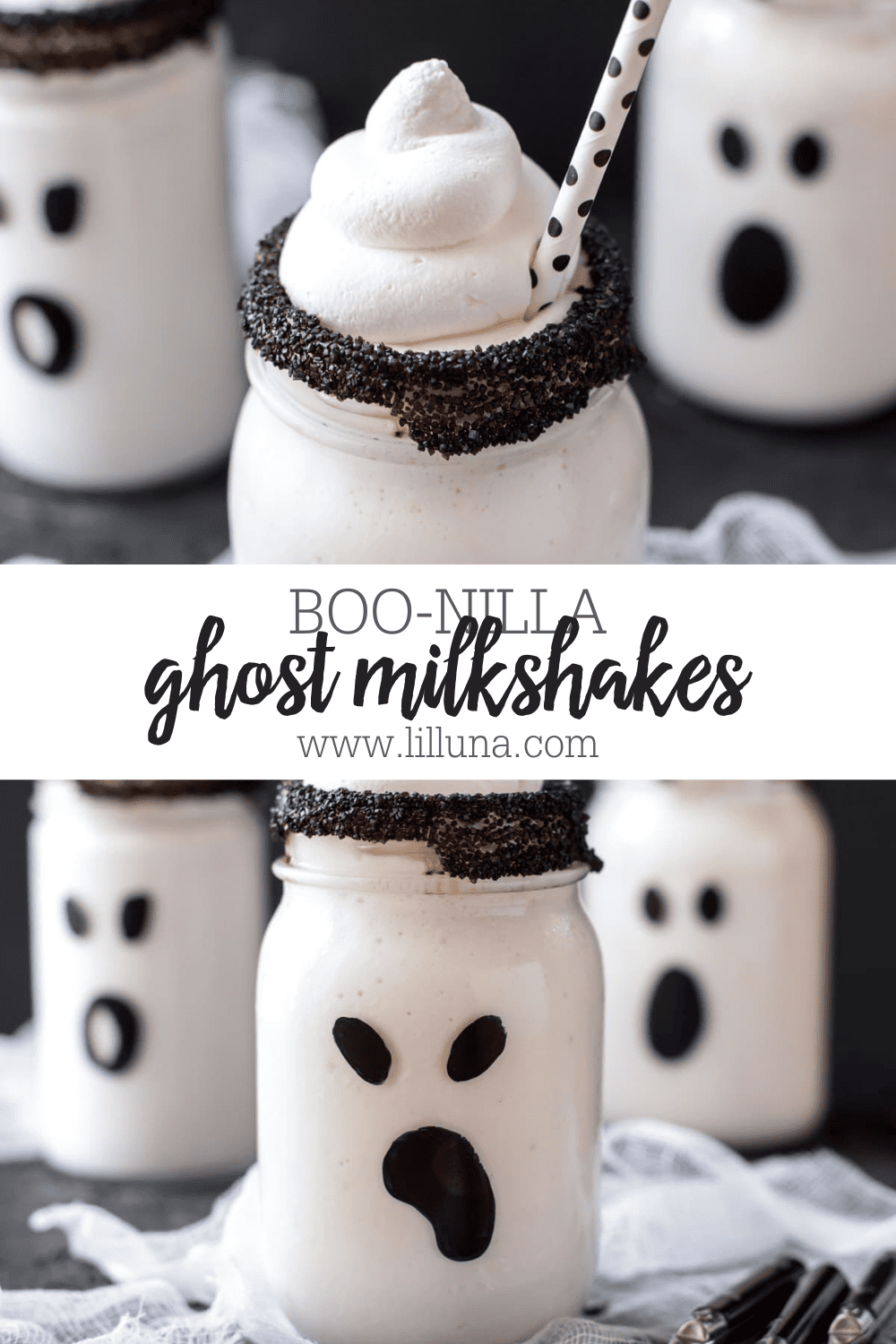 Boo-nilla Ghost Milkshakes {Easy + FUN!} | Lil' Luna