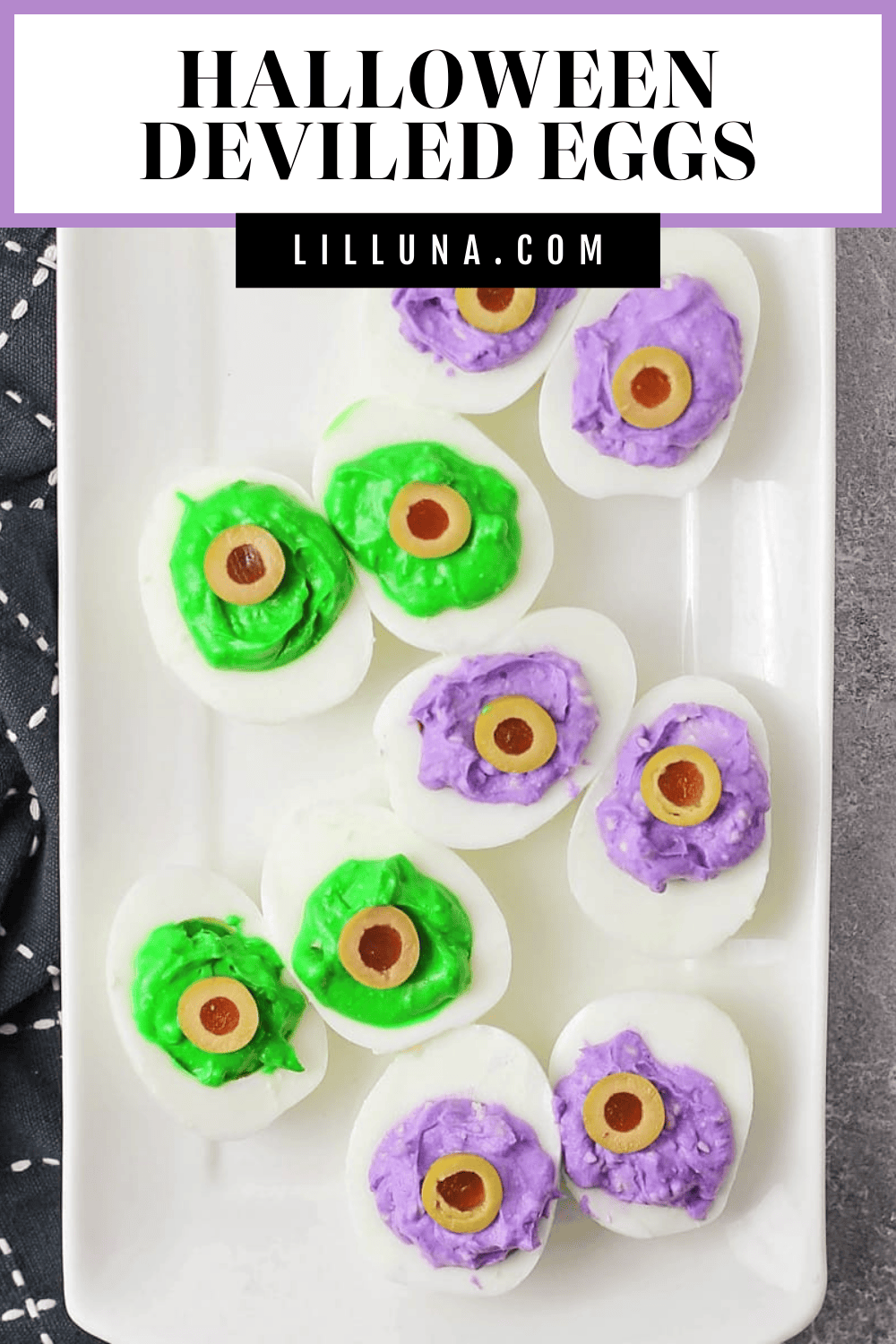 Halloween Deviled Eggs | Lil' Luna