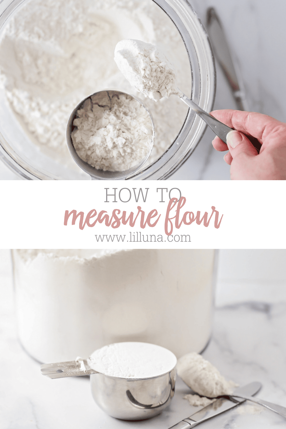 How to Measure Flour {The Proper Technique!} | Lil' Luna