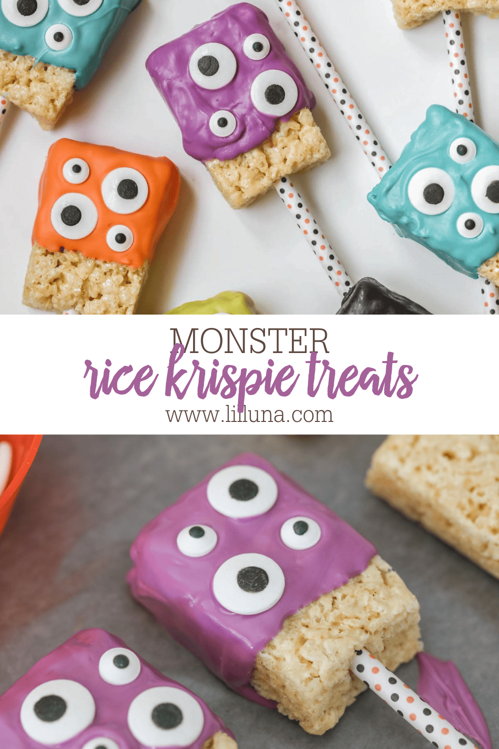 Monster Rice Krispie Treats {EASY + Kid-Approved} | Lil' Luna