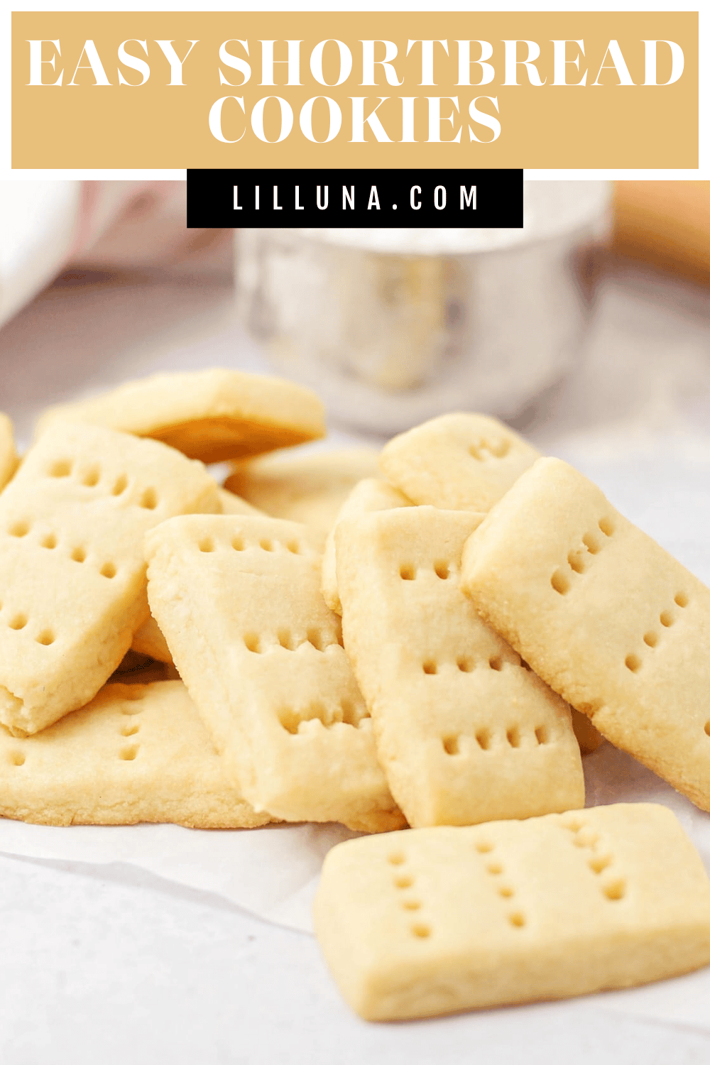 Simple Shortbread Cookie Recipe | Lil' Luna