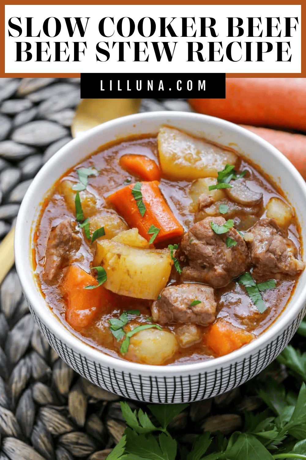 Slow Cooker Beef Stew Recipe | Lil' Luna