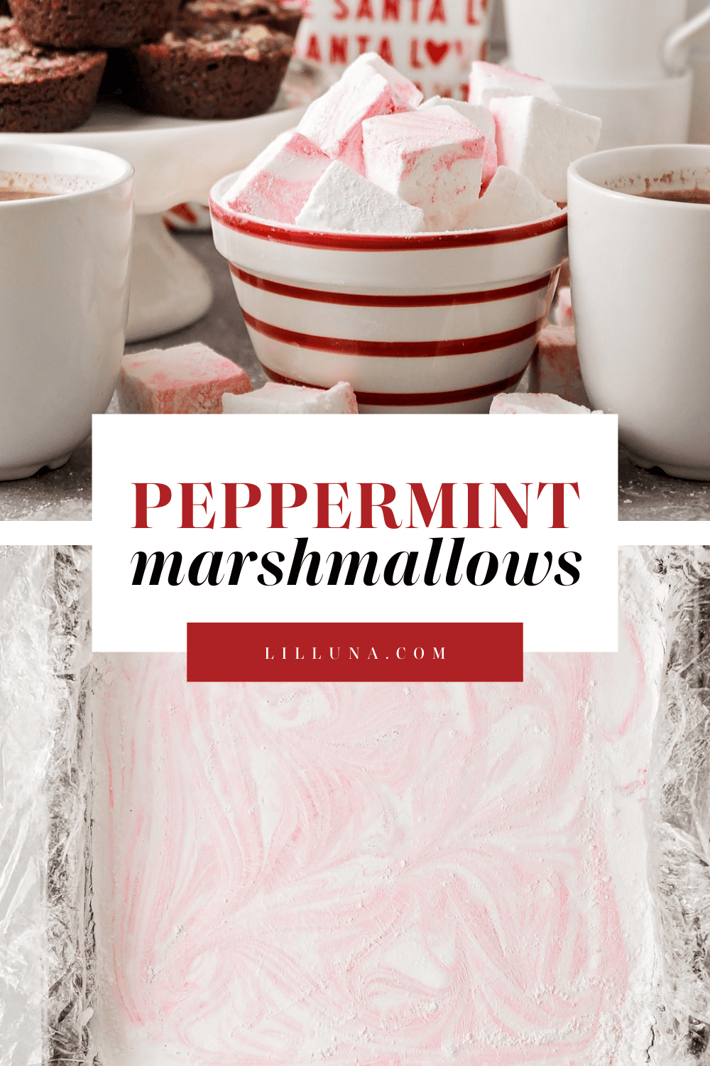 Homemade Peppermint Marshmallows | Lil' Luna
