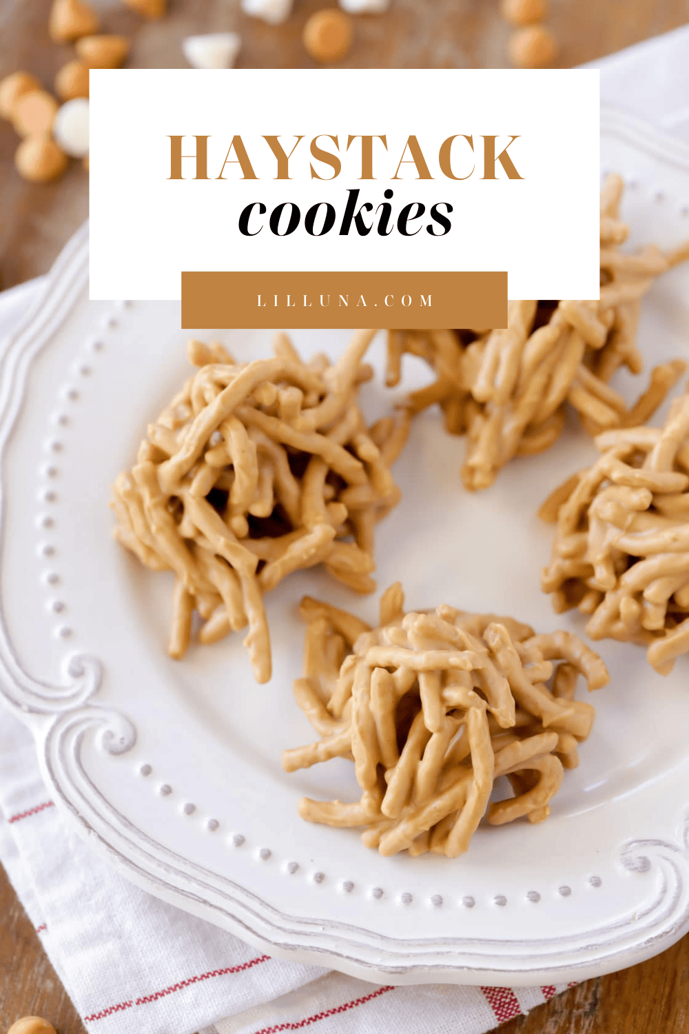 Haystack Cookies {Just 4 Ingredients!} | Lil' Luna