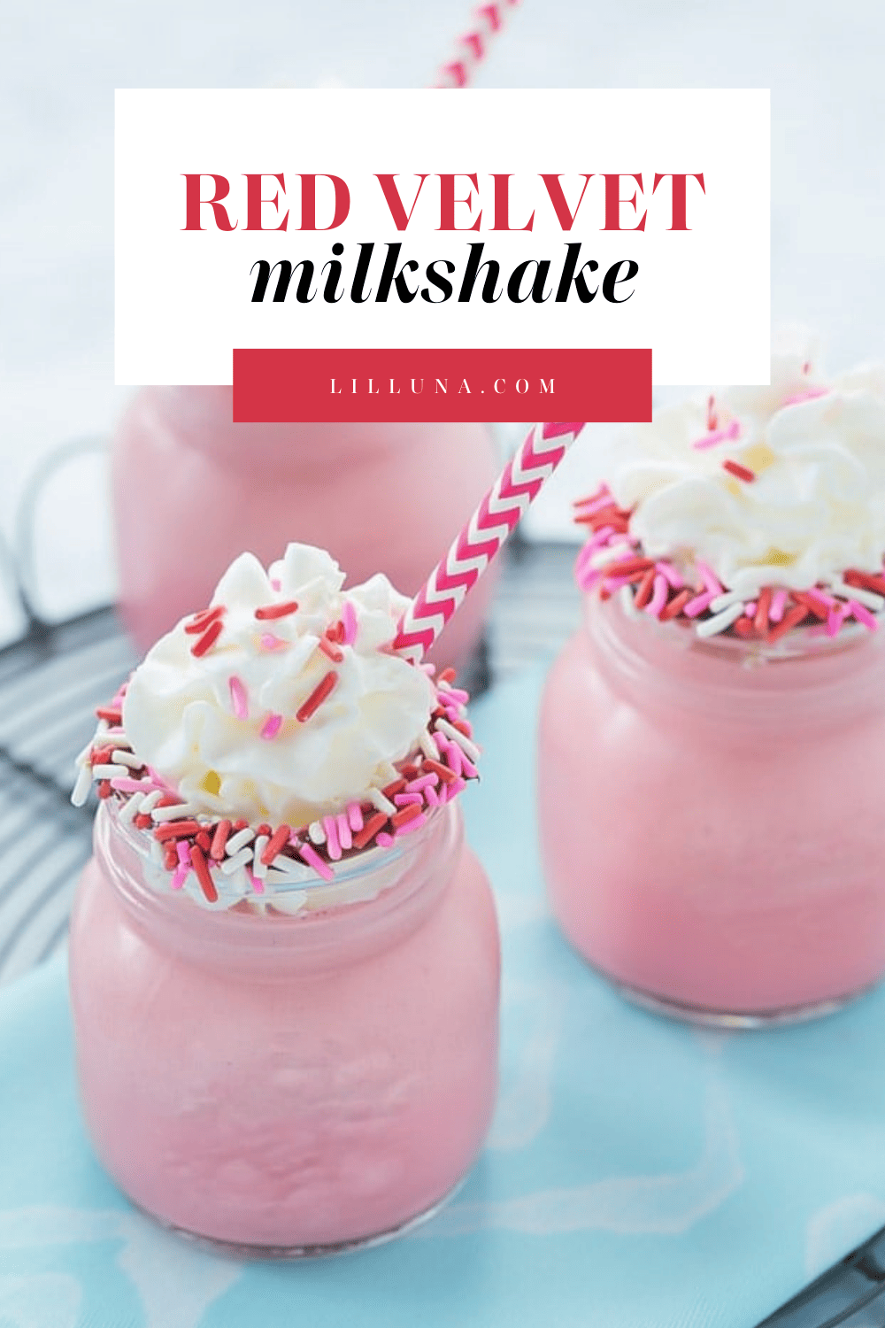 Red Velvet Milkshake {Perfect for Valentine's Day!} | Lil' Luna