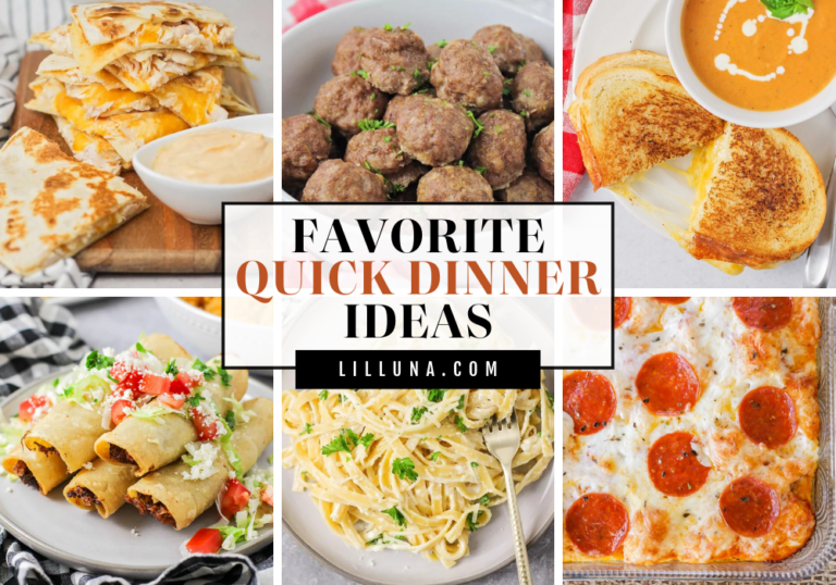 100+ Quick Dinner Ideas | Lil' Luna