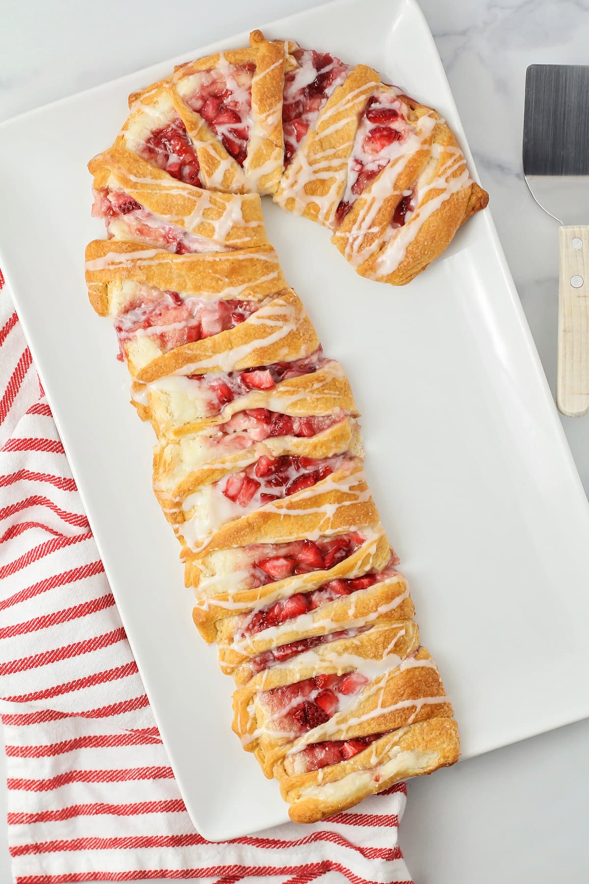 Festive Candy Cane Danish | Lil' Luna