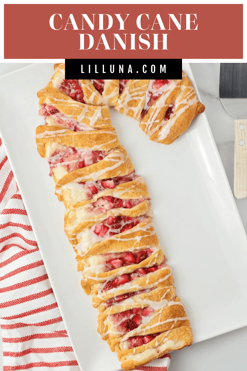 Festive Candy Cane Danish | Lil' Luna