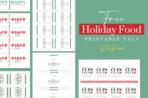 Free Christmas Food Gift Tags | Lil' Luna