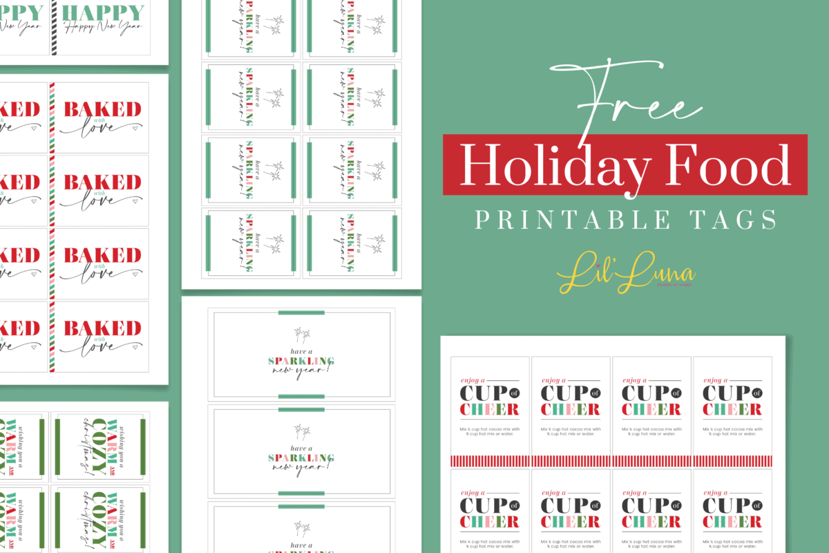 Free Christmas Food Gift Tags | Lil' Luna