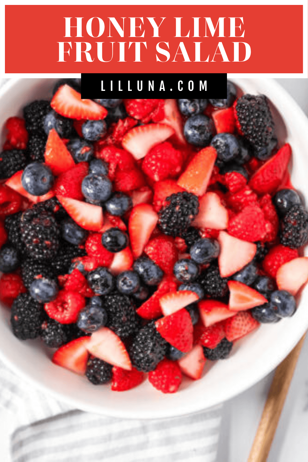 Delicious Honey Lime Fruit Salad | Lil' Luna